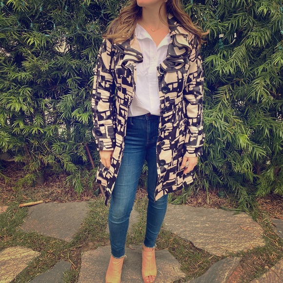 Nick & Mo | Jackets & Coats | Nordstrom Nick Mo Trench Coat Black Cream ...